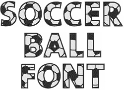 Styles Embroidery Font: SOCCERBALL Font from Embroidery Patterns