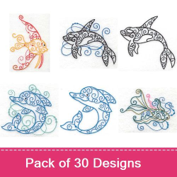 Ocean Life Embroidery Designs | AnnTheGran.com