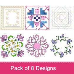 Delicate Quilt Blocks Embroidery Designs | AnnTheGran.com
