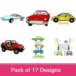 Beep Beep Cars! Embroidery Designs | AnnTheGran.com
