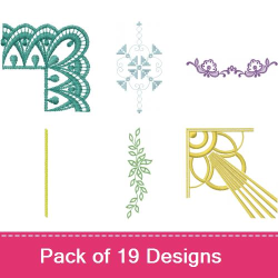 Embellished Borders Embroidery Designs | AnnTheGran.com