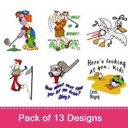 Funny Golf Embroidery Designs | AnnTheGran.com