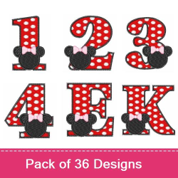 Minnie Mouse Font Embroidery Designs | AnnTheGran.com