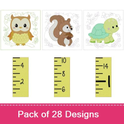 Animal Growth Chart Embroidery Designs | AnnTheGran.com