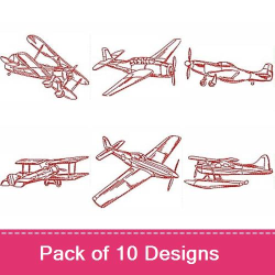 Awesome Planes Embroidery Designs | AnnTheGran.com