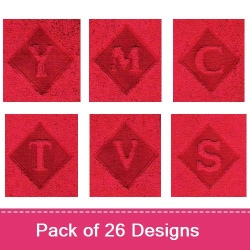 Embossed Alphabet Embroidery Designs | AnnTheGran.com