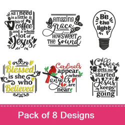 Christian Quotes Embroidery Designs | AnnTheGran.com