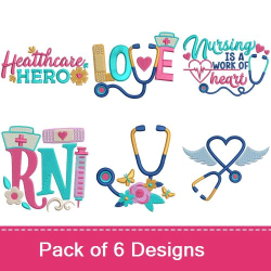 Healthcare Heroes Embroidery Designs | AnnTheGran.com