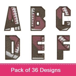 Football Font Embroidery Designs | AnnTheGran.com