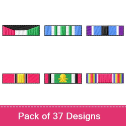 Military Campaign Ribbons Embroidery Designs | AnnTheGran.com