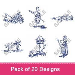 TOILE I Embroidery Designs | AnnTheGran.com