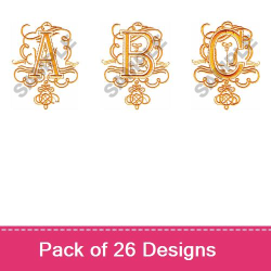 SCROLL ALPHABET Embroidery Designs | AnnTheGran.com