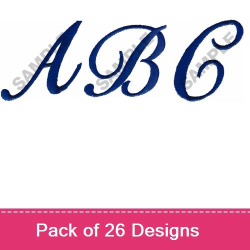 FREESTYLE SCRIPT ALPHABET Embroidery Designs | AnnTheGran.com