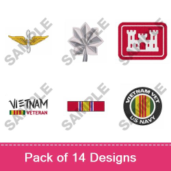 Military Ribbons \u0026amp; Pins Embroidery Designs | AnnTheGran.com
