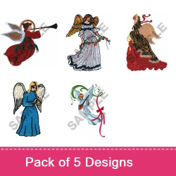Decorative Angels Embroidery Designs | AnnTheGran.com