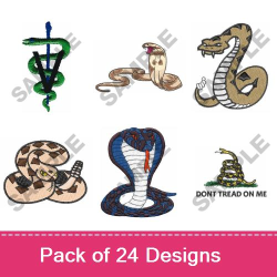 Slithering Snakes Embroidery Designs | AnnTheGran.com