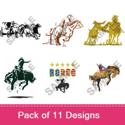 Fun At The Rodeo Embroidery Designs | AnnTheGran.com