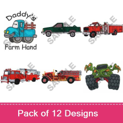 Trucks & Big Rigs Embroidery Designs | AnnTheGran.com