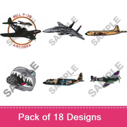 Military Aircraft Embroidery Designs | AnnTheGran.com
