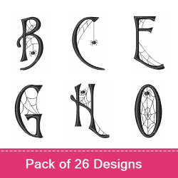 Cob Web Font Embroidery Designs | AnnTheGran.com