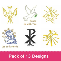 Christian Religious Symbols Embroidery Designs | AnnTheGran.com