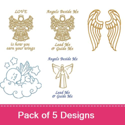 Angel Outlines Embroidery Designs | AnnTheGran.com