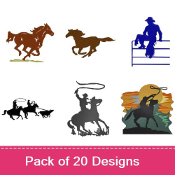 Rodeo Cowboys & Horses Embroidery Designs | AnnTheGran.com