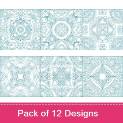 Continuous Line Quilt Blocks Embroidery Designs | AnnTheGran.com