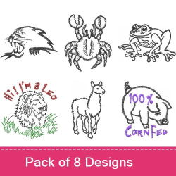Animal Outlines Embroidery Designs | AnnTheGran.com