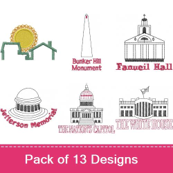 Building Outlines Embroidery Designs | AnnTheGran.com
