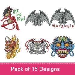 Halloween Devils Embroidery Designs | AnnTheGran.com