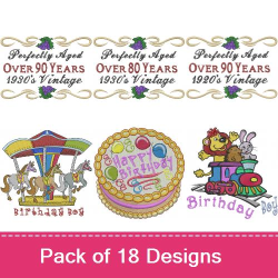 Happy Birthday! Embroidery Designs | AnnTheGran.com