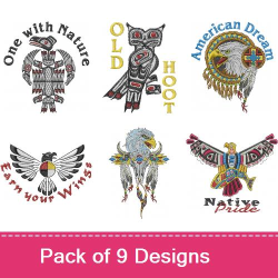 Awesome Native American Birds Embroidery Designs | AnnTheGran.com