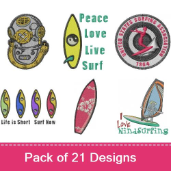 Water Sports & Scuba Embroidery Designs | AnnTheGran.com