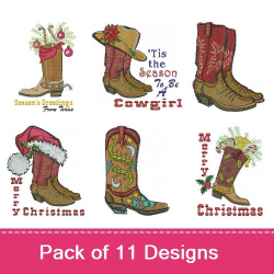 Southwestern Boots Embroidery Designs | AnnTheGran.com