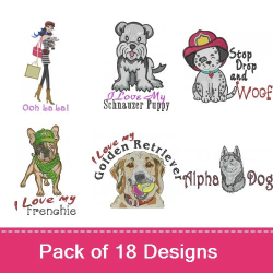 Furry Best Friends Embroidery Designs | AnnTheGran.com