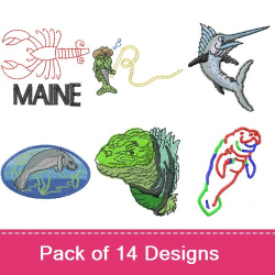 Sea life Embroidery Designs | AnnTheGran.com