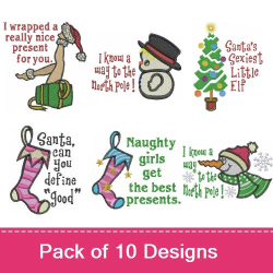 Funny Christmas 1 Embroidery Designs | AnnTheGran.com