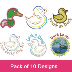 Ducks 3 Embroidery Designs | AnnTheGran.com