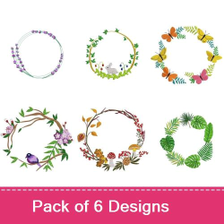 Flower Circular Design Pack Embroidery Designs | AnnTheGran.com