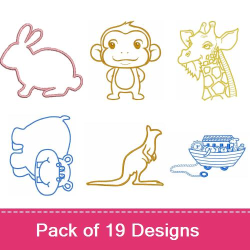 Animal Outlines Embroidery Designs | AnnTheGran.com