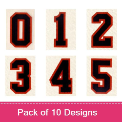 2 Color Applique Numbers Embroidery Designs | AnnTheGran.com