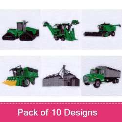 Farm Machinery 2 Design Pack Embroidery Designs | AnnTheGran.com