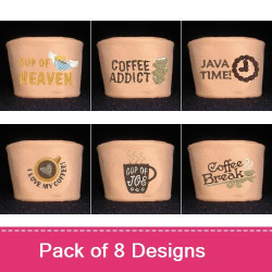 Coffee Wrap Sayings in the Hoop Embroidery Designs | AnnTheGran.com