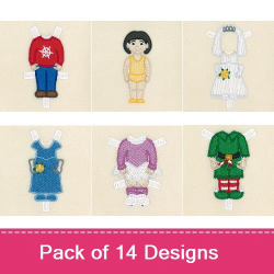 Paper Dolls 2 Embroidery Designs | AnnTheGran.com