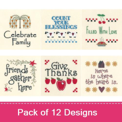 Country Kitchen Sayings Embroidery Designs | AnnTheGran.com