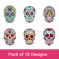 Sugar Skulls Embroidery Designs | AnnTheGran.com