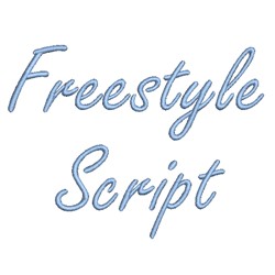 Freestyle Script Embroidery Font | AnnTheGran.com