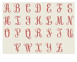 Monogram Alphabet Embroidery Font | AnnTheGran.com