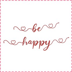 Be Happy Font Embroidery Font | AnnTheGran.com
